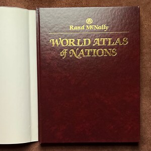Vintage 80s Rand Mcnally Atlas - WORLD ATLAS of NATIONS - Etsy