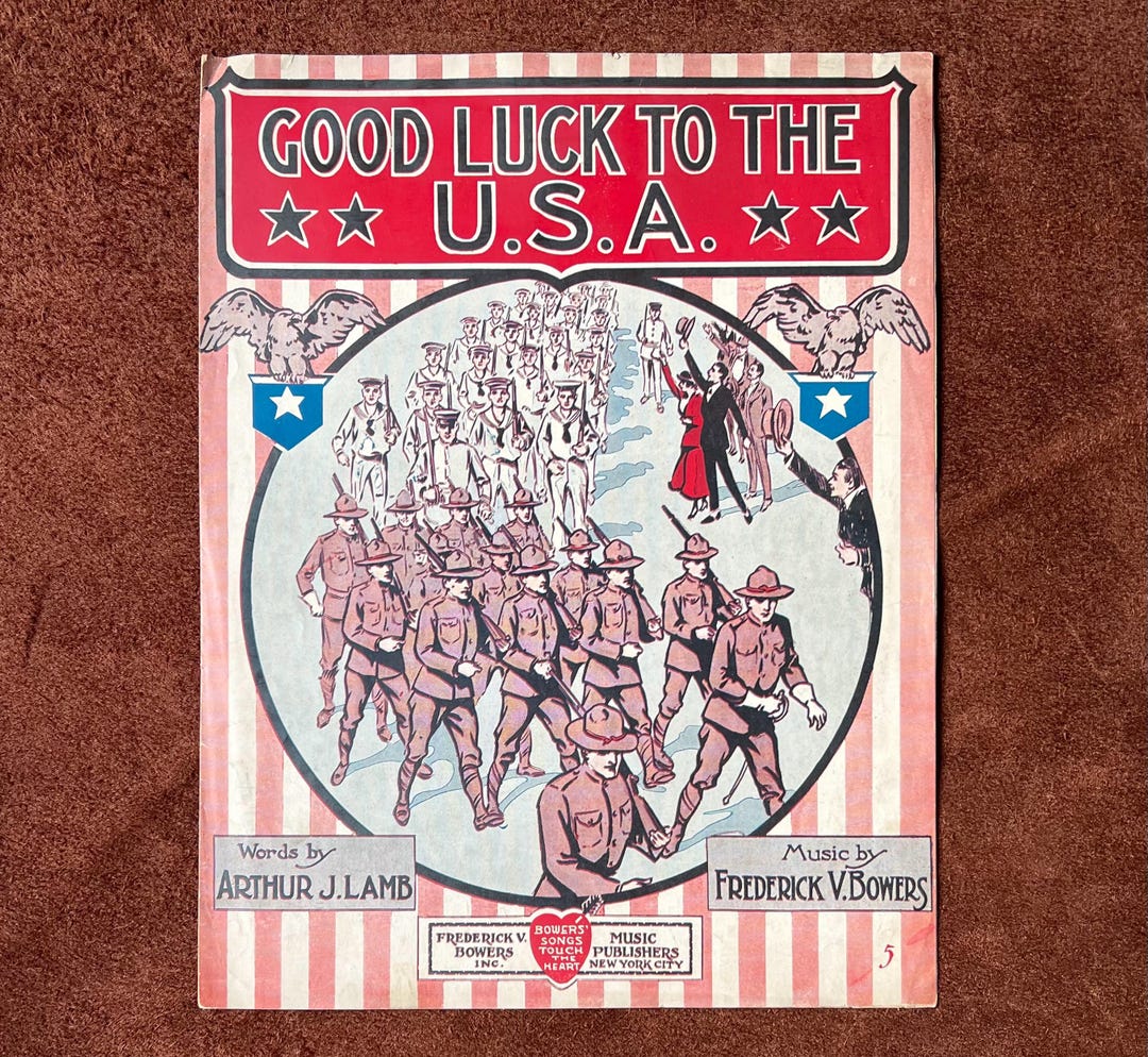 GOOD LUCK to the USA - 1910s 1920s Sheet Music - Etsy