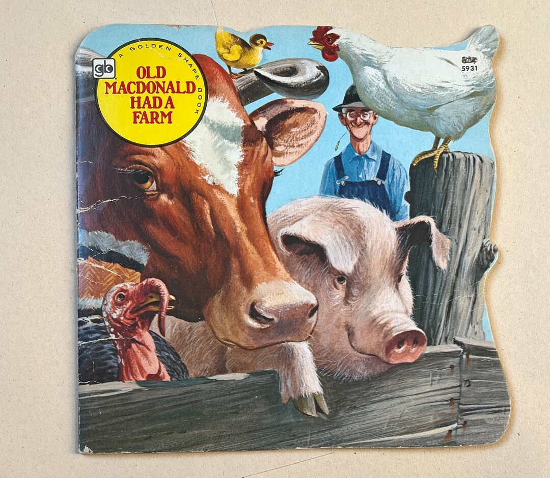 1960s Book - Old Macdonald Had A Farm - GOLDEN SHAPE BOOK - Etsy