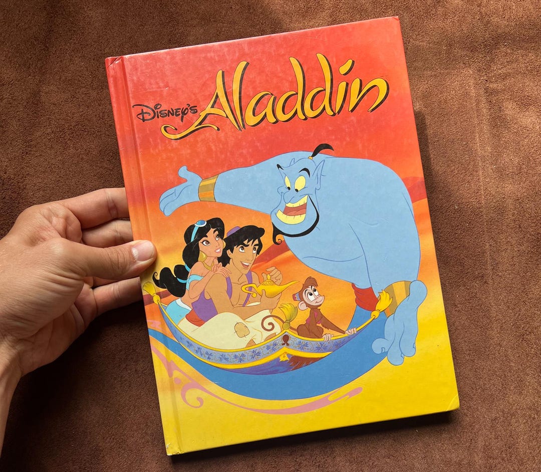 Aladdin - Vintage 90s Large Disney Book - Etsy