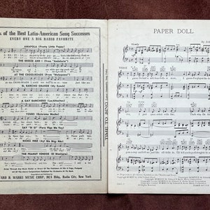 1940s Sheet Music PAPER DOLL - Bing Crosby - Etsy