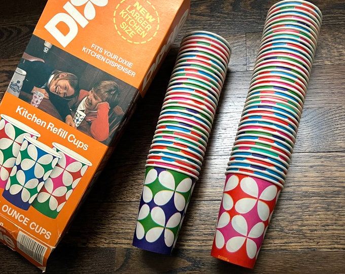 Vintage 1970s DIXIE Cups and Box - Etsy