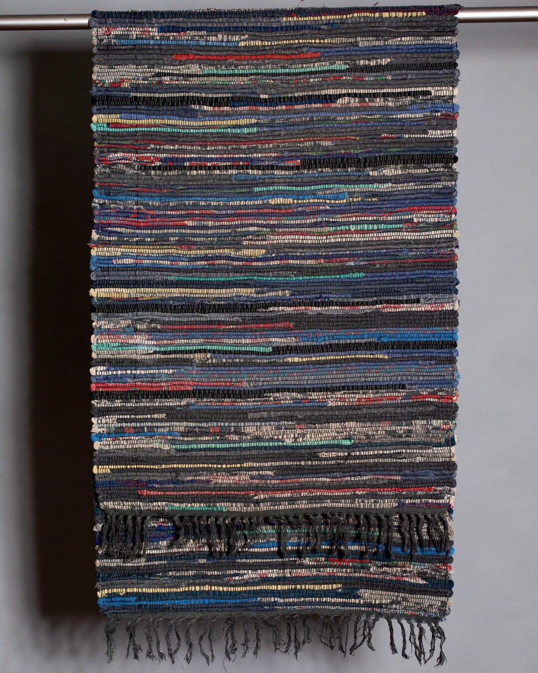 Vintage Long Hallway Runner Rag Rug - Etsy