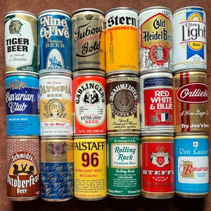 Collection of Vintage Beer Cans - Etsy