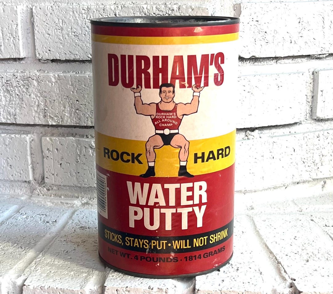 Vintage Container - DURHAM’S WATER PUTTY - Rock Hard - Etsy