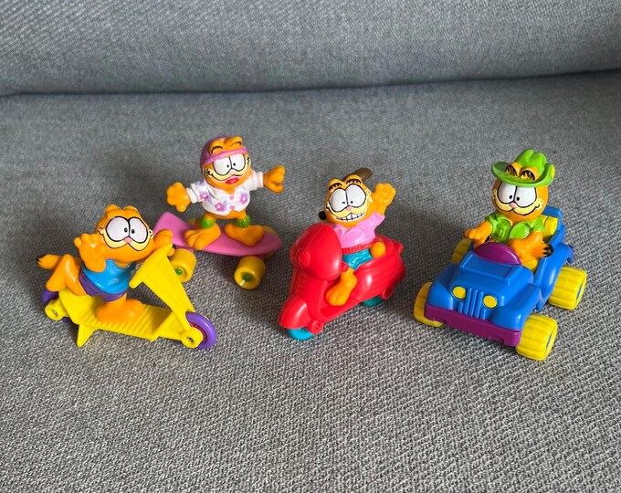 Vintage 1980s Mcdonald’s Garfield Toys - Etsy