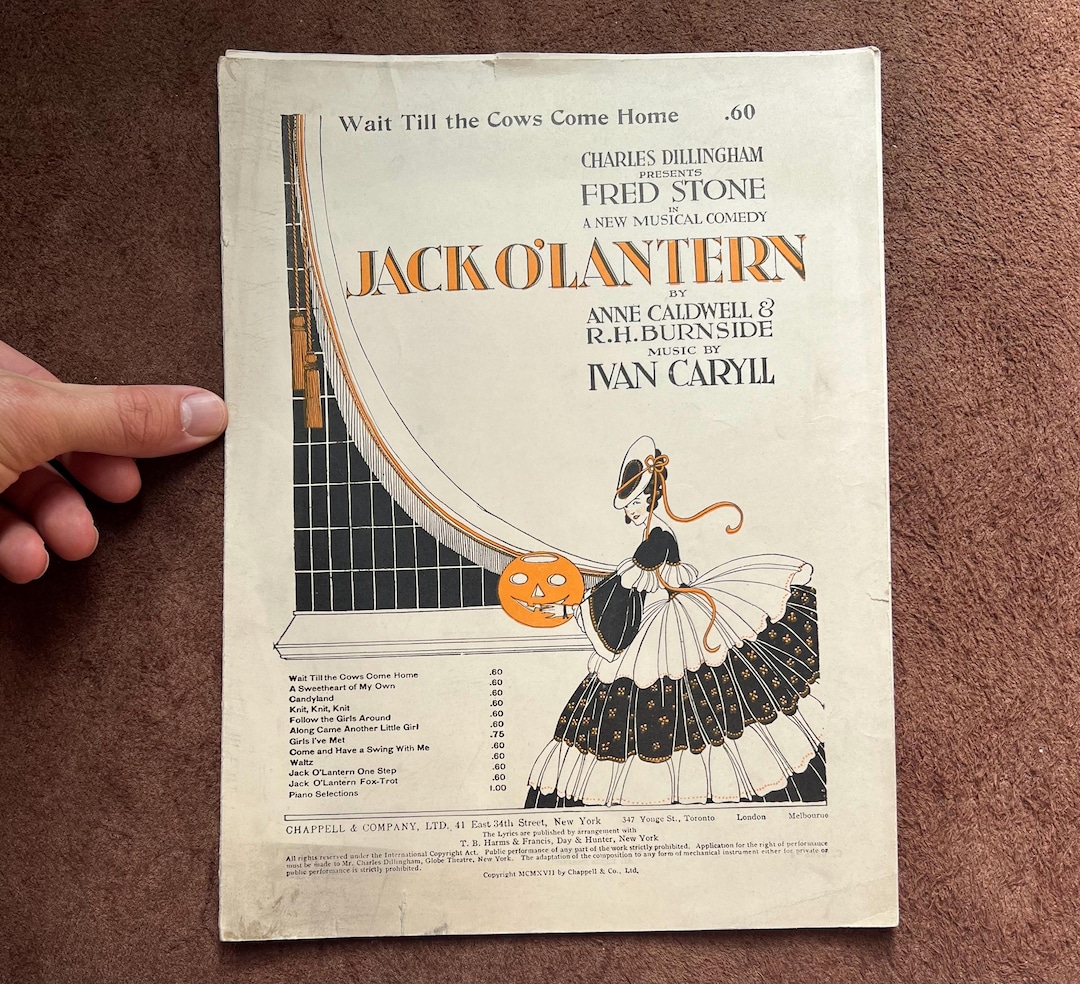 JACK O’LANTERN Vintage 1917 Sheet Music - Etsy