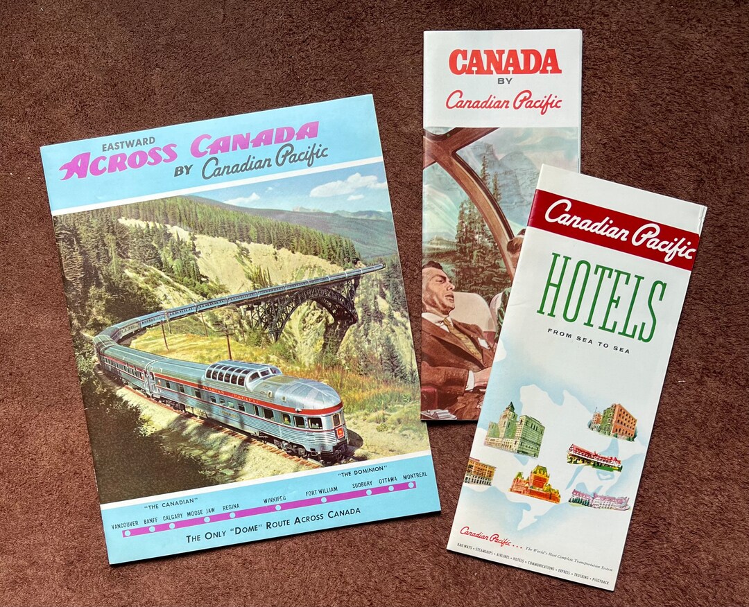 Vintage 60s Canadian Pacific Railway Booklet Guide and Brochures - Etsy