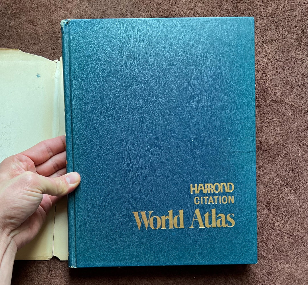 Vintage 1970s WORLD ATLAS Hardcover Book - Hamond Citation - Etsy Australia