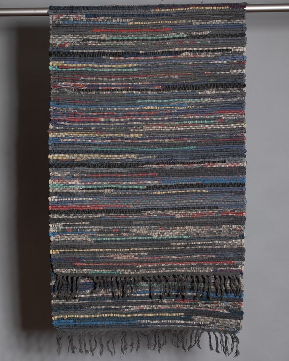 Vintage Long Hallway Runner Rag Rug - Etsy