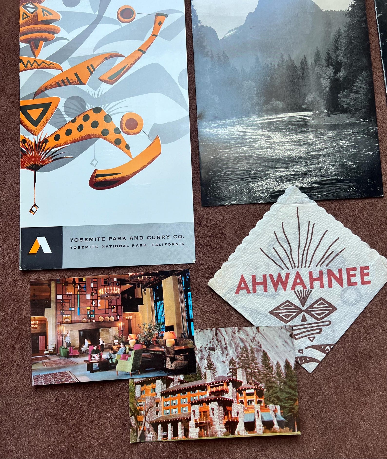 YOSEMITE National Park 50s 60s AHWAHNEE Lodge Memorabilia - Etsy