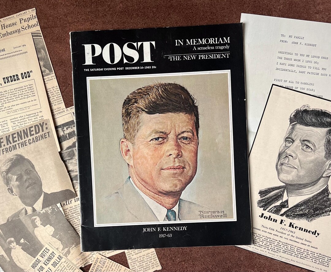 Vintage 1960s POST Magazine in Memoriam JFK - Etsy