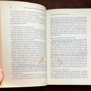 Vintage 1950s Hardcover Book - the Language Arts One the Elementary ...