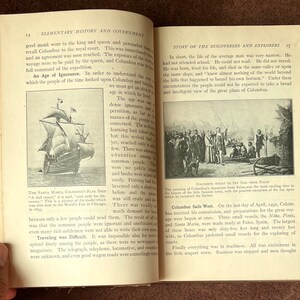 1911 Text Book Elementary American History and Government - Etsy