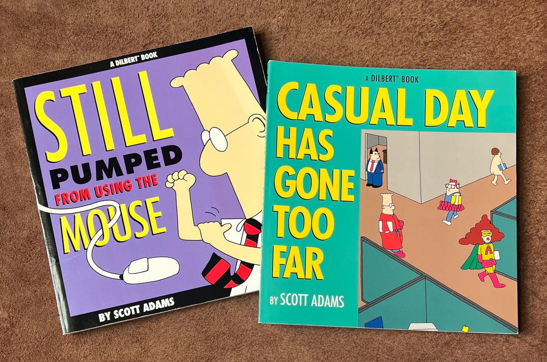 Two 1990s Soft Cover DILBERT Comic Books - Etsy
