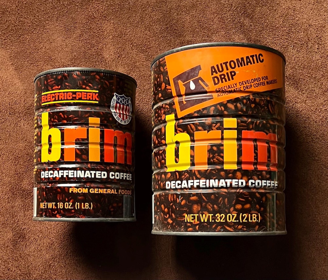Vintage Pair BRIM Coffee Cans - Etsy