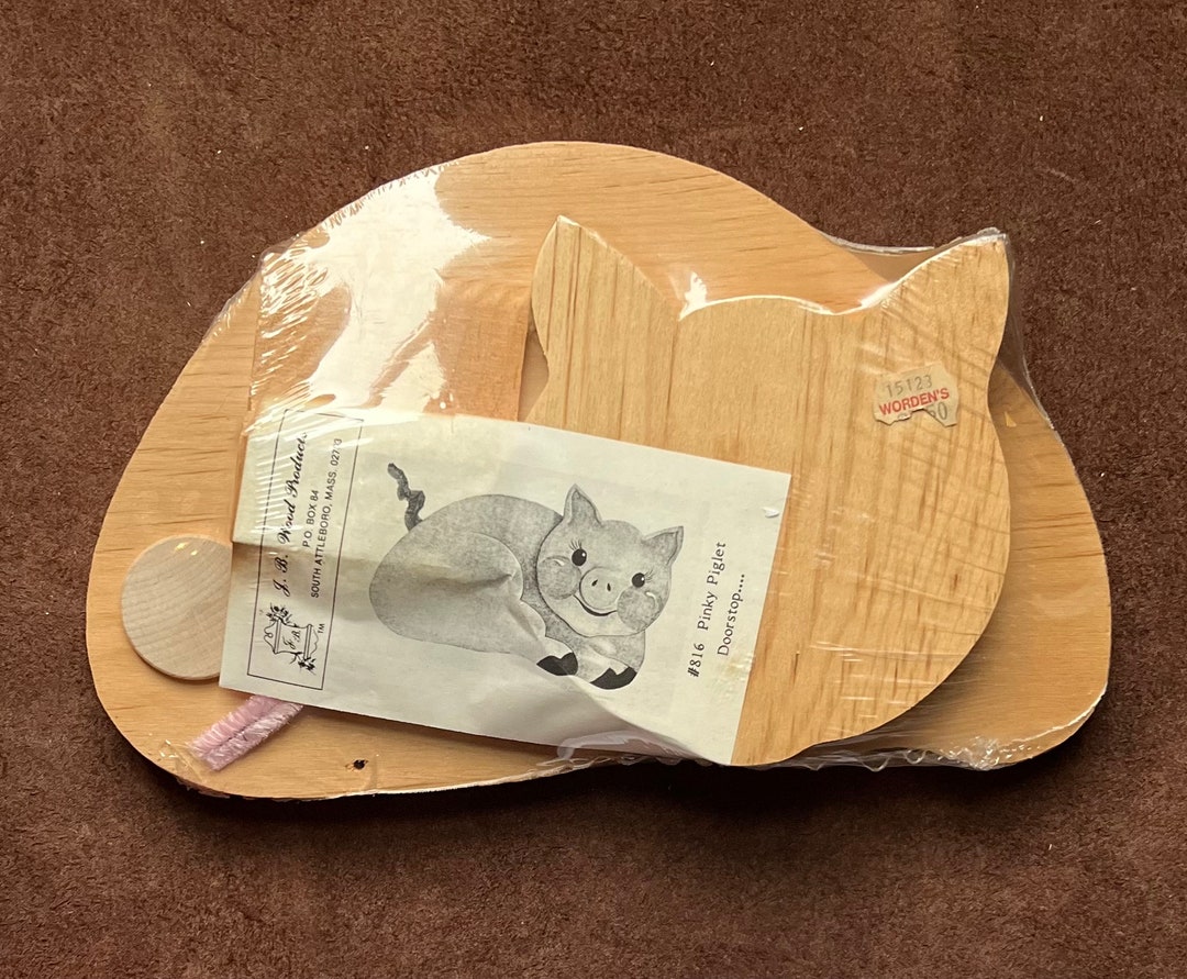 Vintage Wood Pig Craft Kit - Etsy