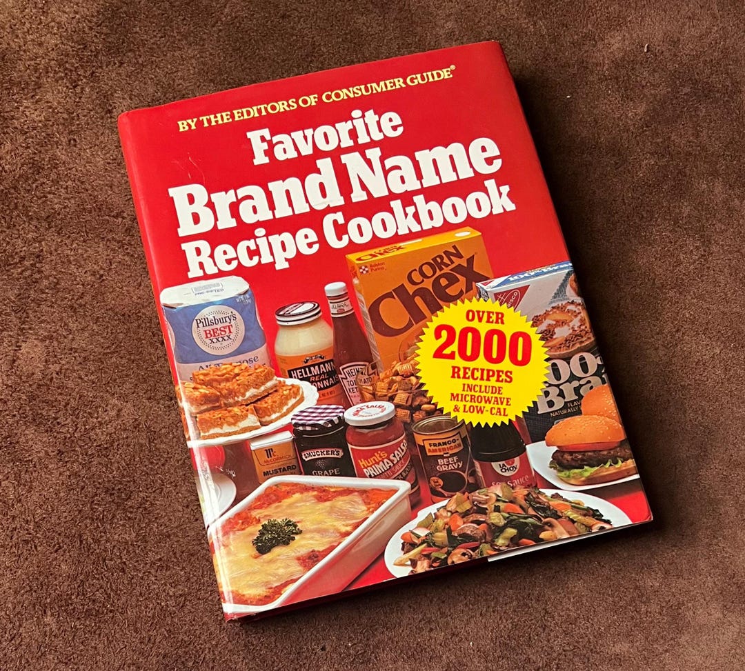Vintage 80s Hardcover Favorite Brand Name Recipe Cookbook - Etsy