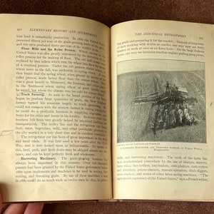 1911 Text Book Elementary American History and Government - Etsy