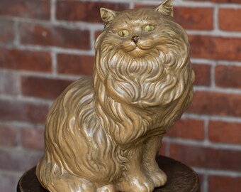 Large Ceramic Cat Statue - Etsy