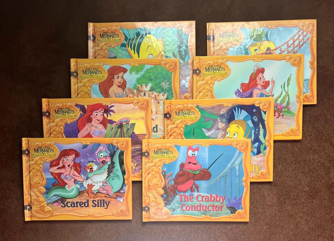 THE LITTLE MERMAIDS Treasure Chest Collection of Walt Disneys Hardcover ...