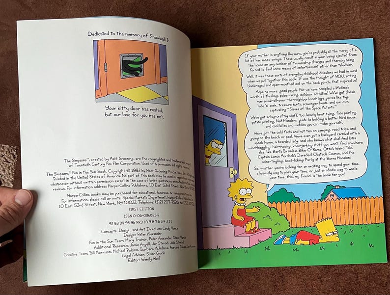 The Simpsons FUN in the SUN Activity Book - Etsy