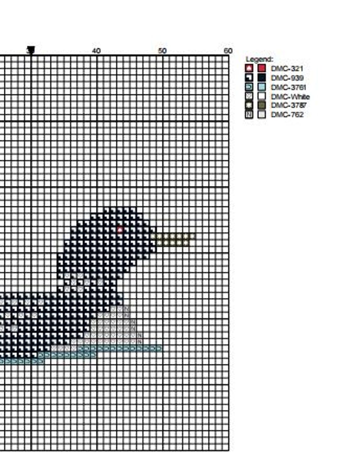 DIY Needlepoint Loon Pattern | Digital Chart for Painting Your Own ...