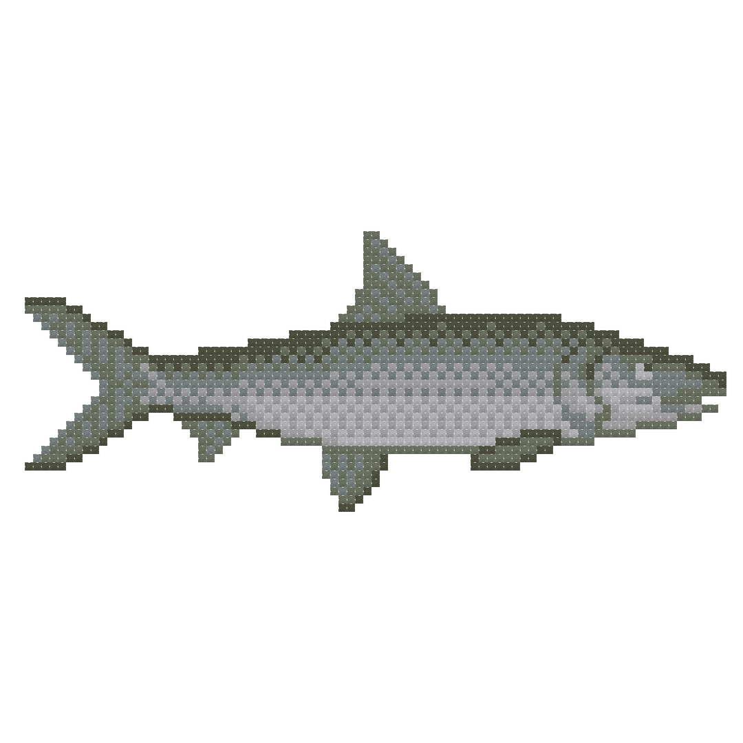 DIY Needlepoint Bonefish Pattern | Digital Chart for Painting Your Own ...