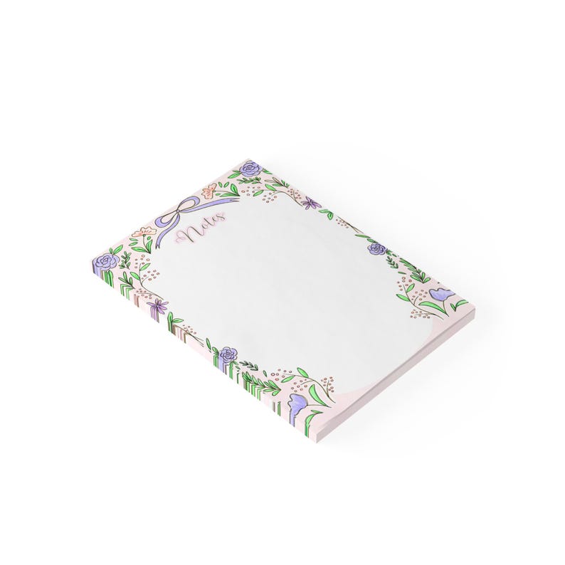 Floral Border Notes Post-it Note Pad | Floral Notepad - Etsy Portugal