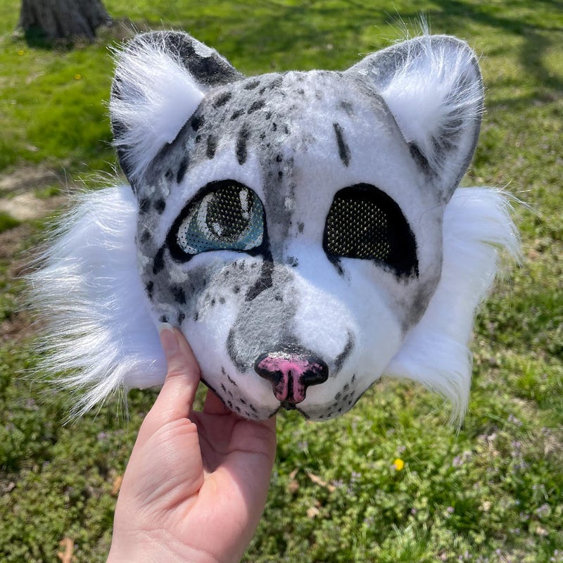 Snow Leopard Therian Mask - Etsy