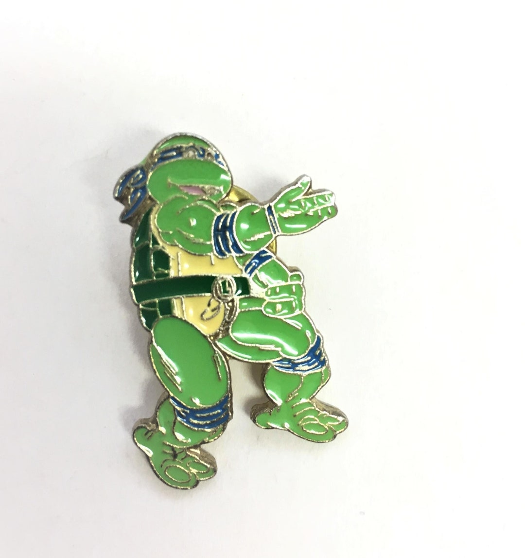 Vintage Ninja Turtle LEONARDO Enamel Pin Badge-1990s Mirage Studios ...