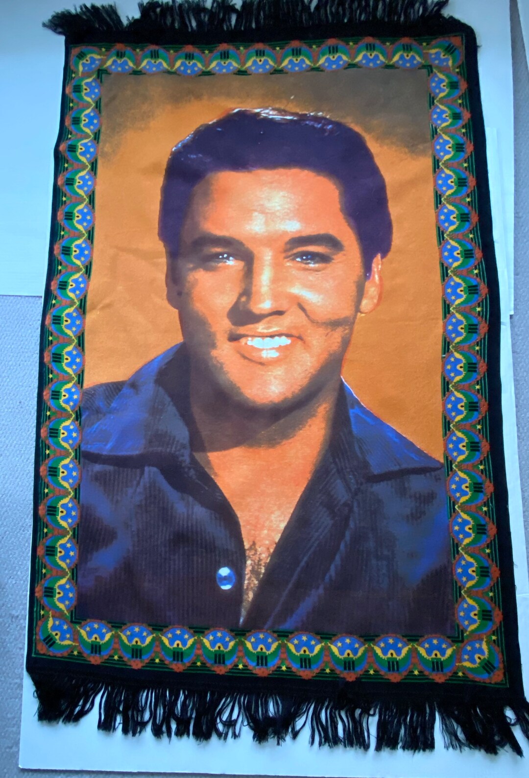 Vintage ELVIS Presley Rug Elvis Fan-collector Gift-the King Carpet Wall ...
