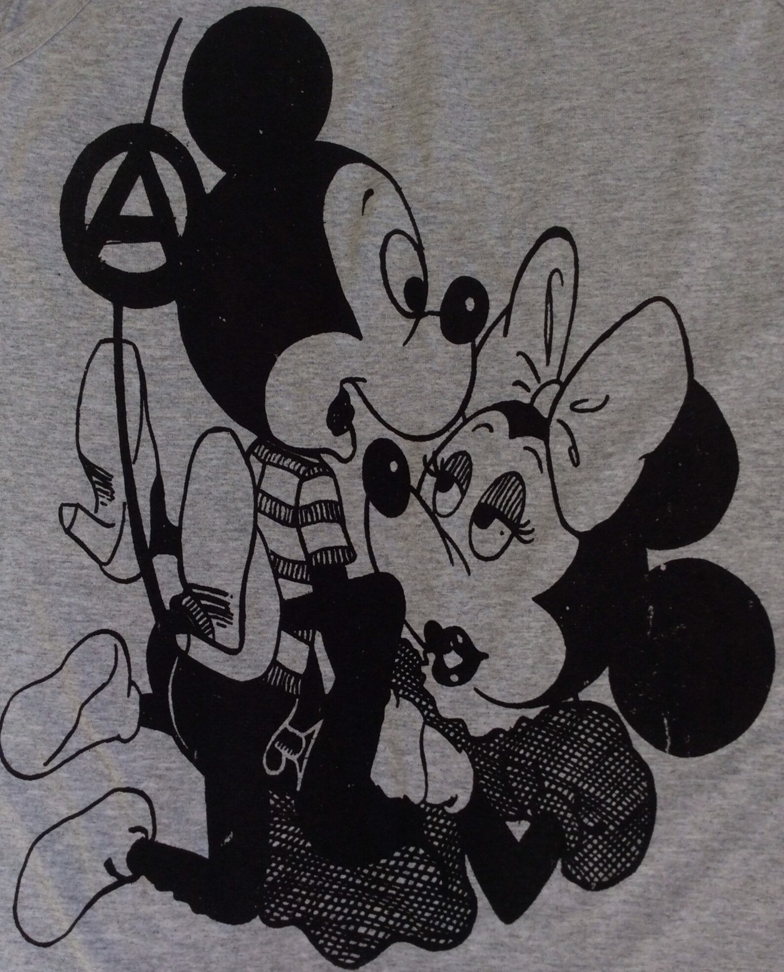 Punk Mickey Mouse Sex Vest Cartoon Anarchy Grey Tank Top Etsy