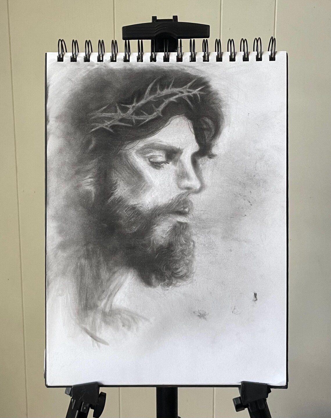 The Word Made Flesh- Original Charcoal Drawing - Etsy