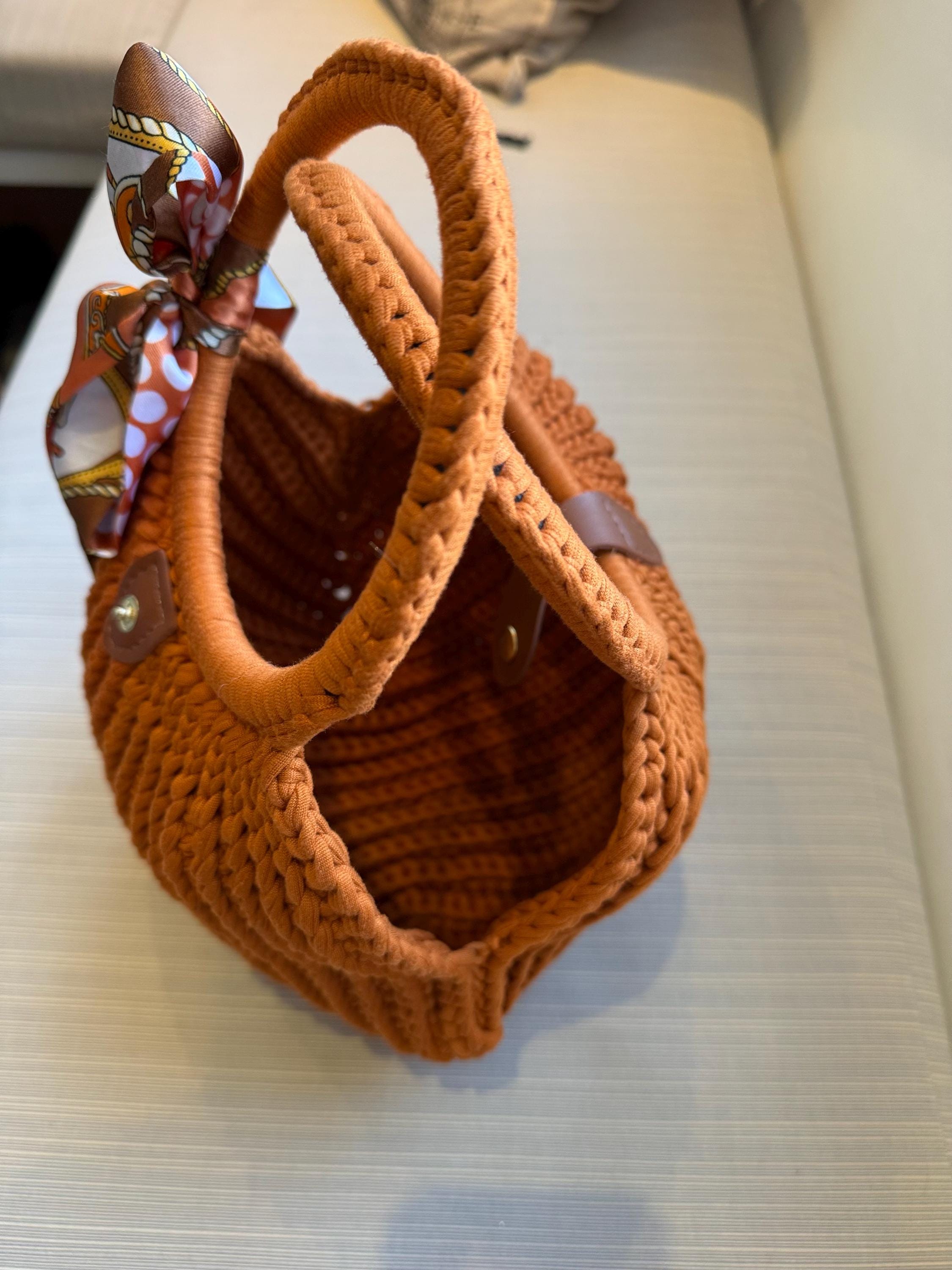 Crochet Shell Bag With Scarf Handle - Etsy