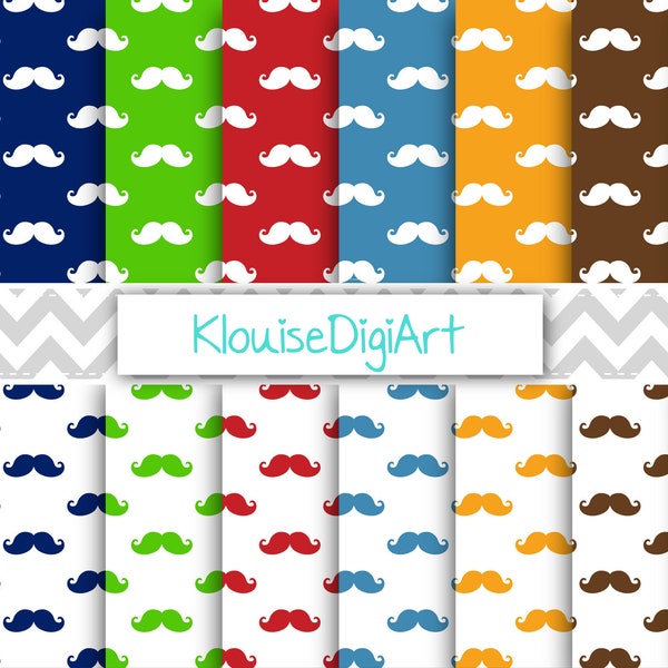 Mustache Papers - Etsy