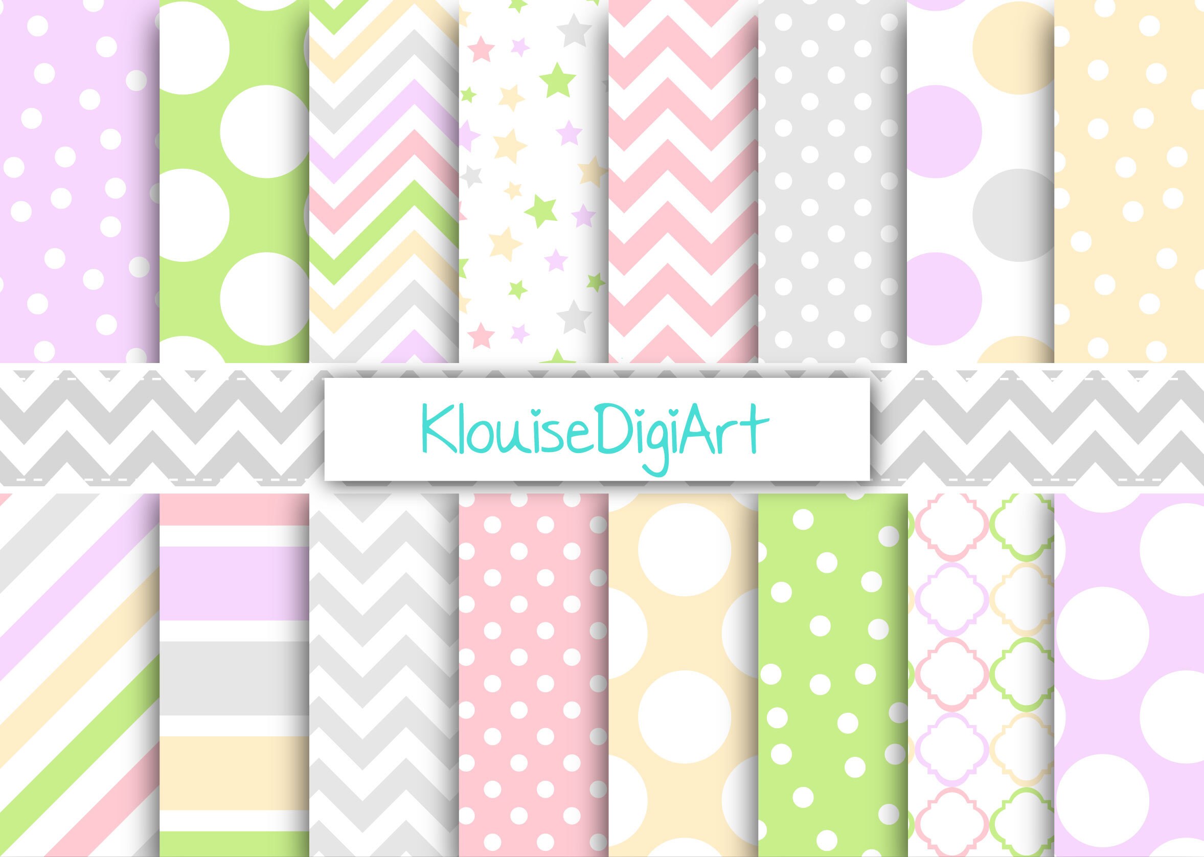 Spring Purple Green and Pink Printable Digital Papers With - Etsy UK