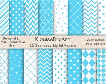 Seamless Yellow, Black and White Digital Printable Papers With Polka ...