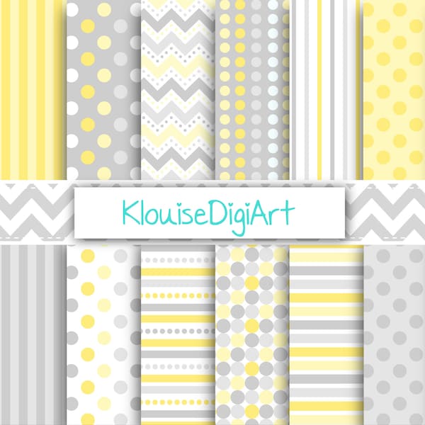 Yellow and Gray Grey - Etsy