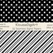 Seamless Black and White Digital Printable Papers With Polka Dots ...