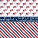 July 4th Independence Day Digital Printable Papers in Red, White and ...
