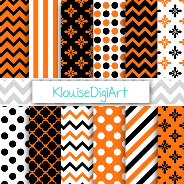 Orange Black Chevron - Etsy