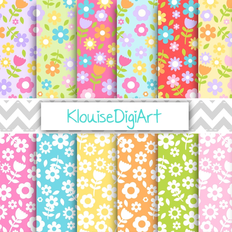 Spring Floral Paper - Etsy