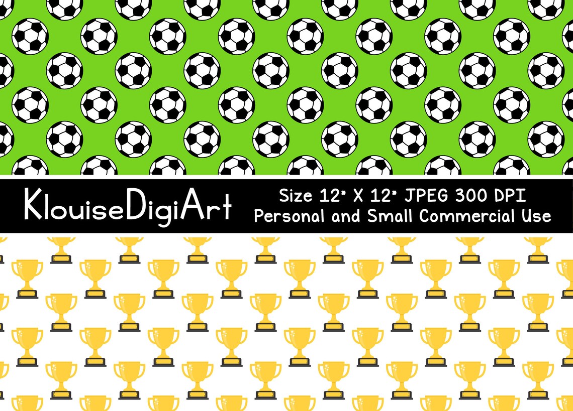 Soccer Football Sport Digital Papers Patrones en verde claro y - Etsy ...