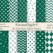Seamless Emerald Green and White Digital Printable Papers With Polka ...