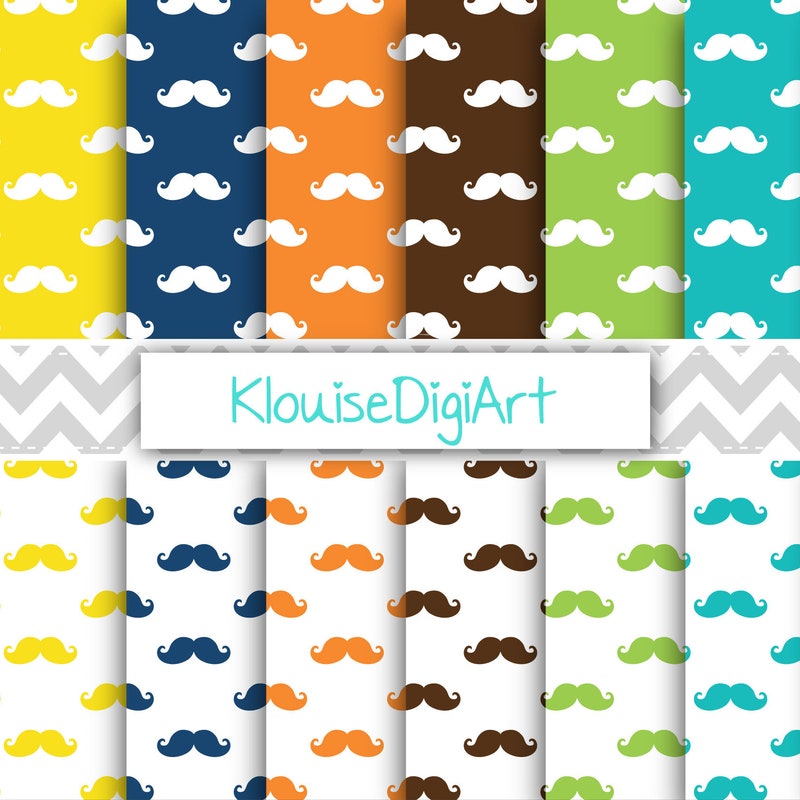 Mustache Papers - Etsy