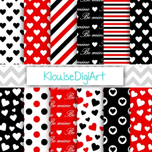 Red and Black Digital Papers Scrapbook Papers Background - Etsy