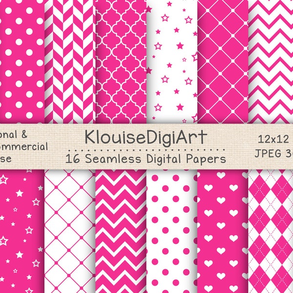 Hot Pink Polka Dots - Etsy