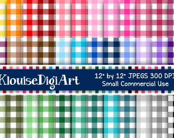 Gingham Digital Scrapbook Paper Pack Commercial Use Personal - Etsy