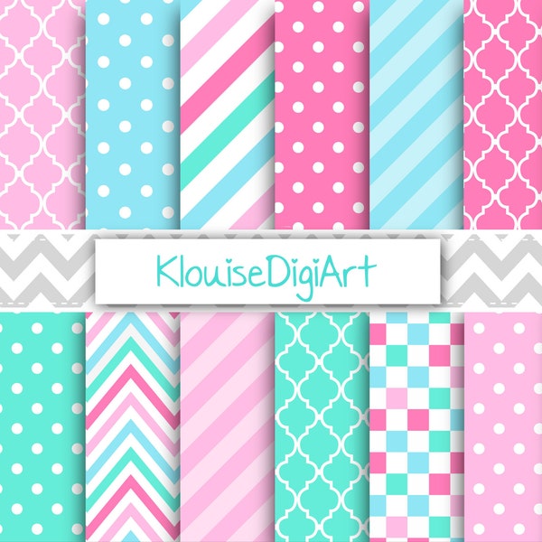 Mint Green and Blue - Etsy